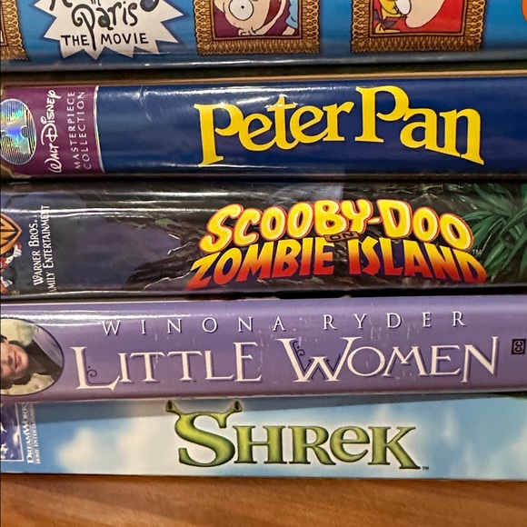 Nickelodeon | Other | Vhs Lot 9 Tapes Rugrats Scooby Doo Peter Pan ...
